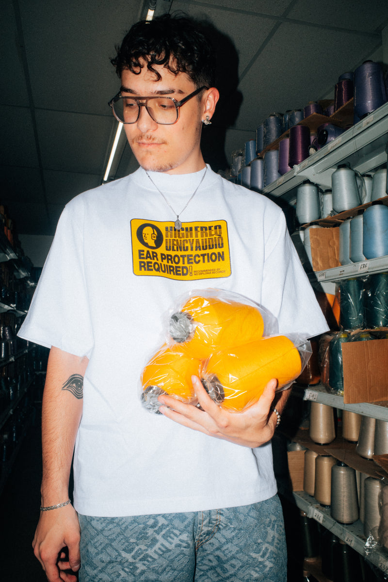 No Diploma Records - White Oversized T-Shirt (Size Down)